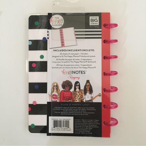 Happy Planner | Office | New Happy Note Dotted Grid Paper Notebook 6 ...